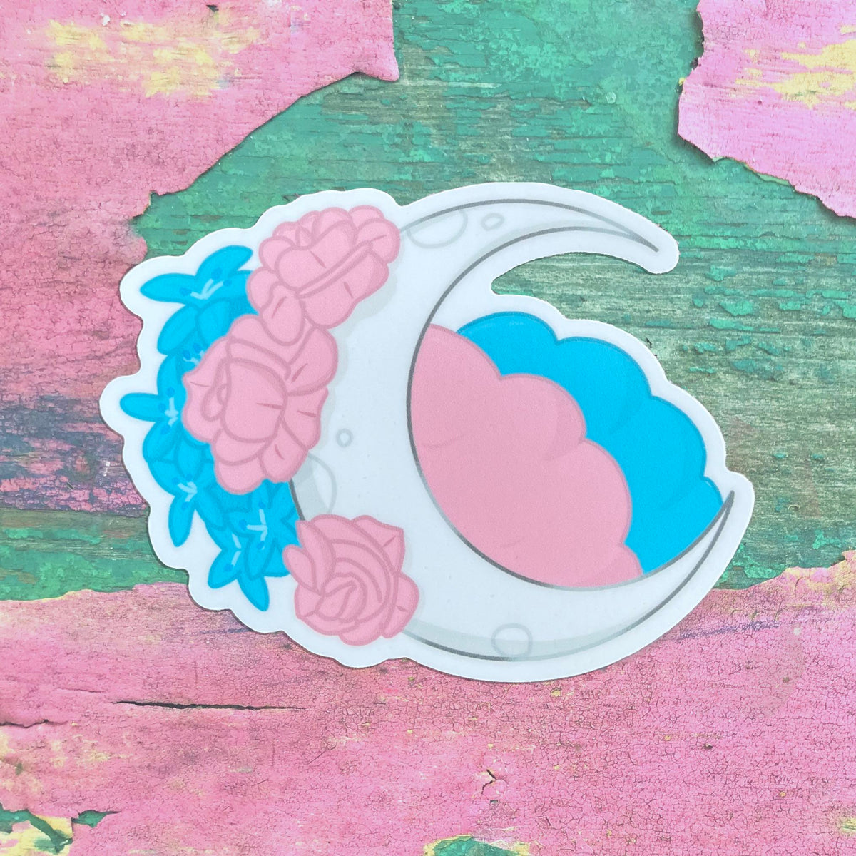 Transgender Moon Pride Cosmos Sticker – Noellita Bonita